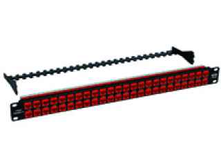 Stecmax 19” 1U CAT.6A UTP TOOLLESS PATCH PANEL, 24 PORTS